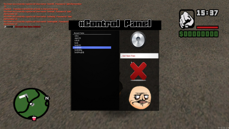 controlpanel | Multi Theft Auto | Community