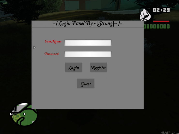 loginpanelbystrong | Multi Theft Auto | Community