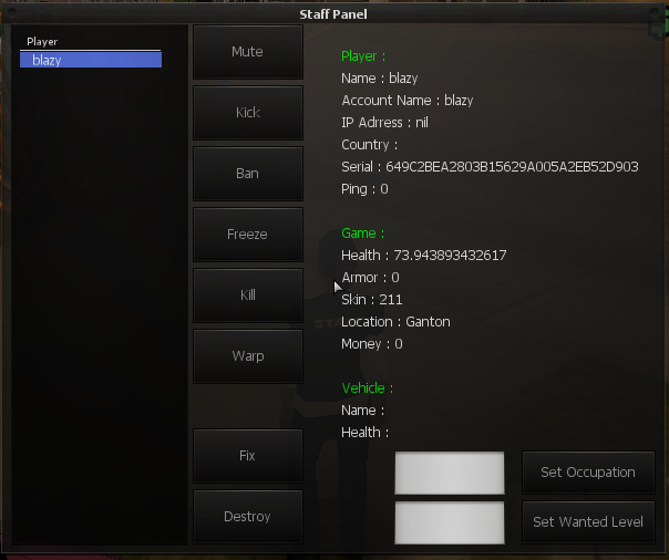 staffpanel | Multi Theft Auto | Community