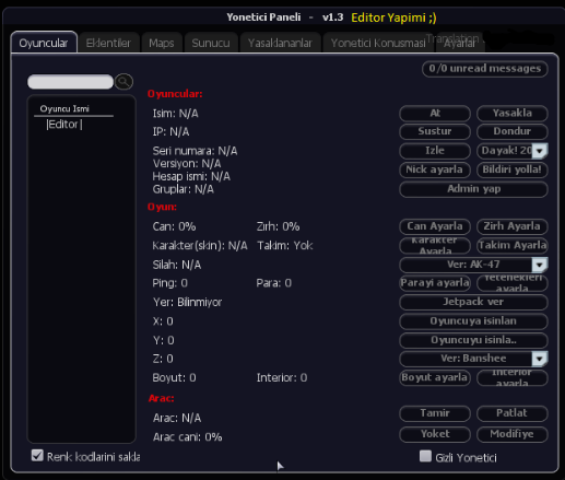 turkce-adminpanel | Multi Theft Auto | Community